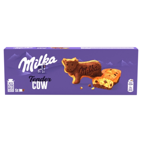Milka Tender Cow jemné pečivo s kousky čokolády 140g - TryIn